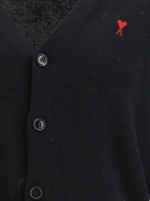 AMI Paris De Coeur Cardigan - Black