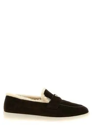 Prada Suede Loafers - Brown