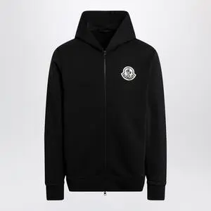 Moncler Cotton Hoodie With Logo - Black