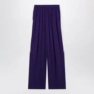 Alaïa Violet Straight-leg Viscose Cady Trousers - Purple