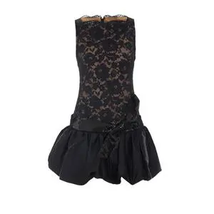 SELF-PORTRAIT Lace Mini Dress - Black