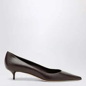 JIMMY CHOO Amelia 35 Pumps In Chocolate Leather - Cream