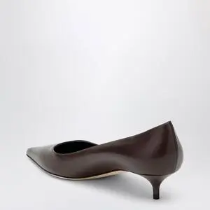 JIMMY CHOO Amelia 35 Pumps In Chocolate Leather - Cream