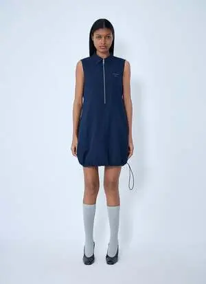 Prada Logo Motif Cargo Dress - Blue