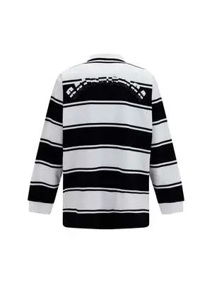 Balenciaga Striped Long-sleeve Polo