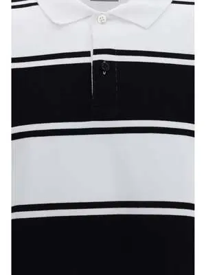 Balenciaga Striped Long-sleeve Polo