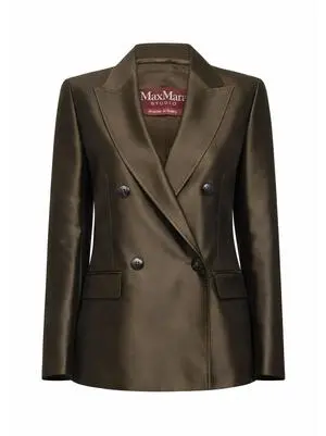 Max Mara Silk Blend Shantung Blazer - Multicolor