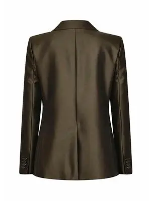 Max Mara Silk Blend Shantung Blazer - Multicolor