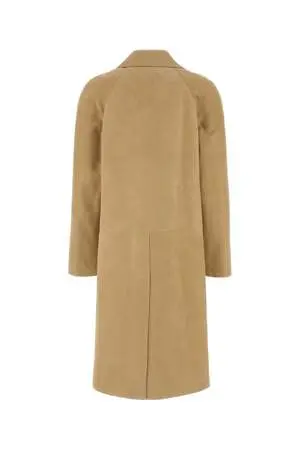 FERRAGAMO Beige Suede Coat