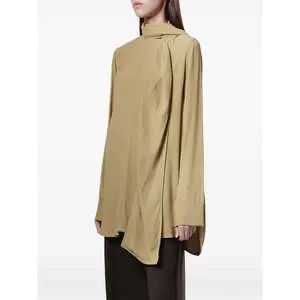 TOTEME Scarf Detailing Mock Neck Blouse - Cream