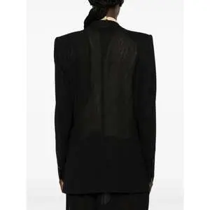 TOM FORD Double-breasted Peak Lapel Blazer - Black