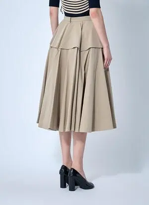Bottega Veneta Gathered Midi Skirt