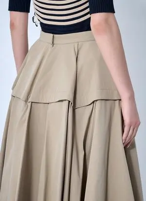 Bottega Veneta Gathered Midi Skirt