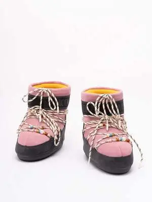 Moon Boot Mb X Guest In Residence Icon Low Suede Beads` Boots - Multicolor