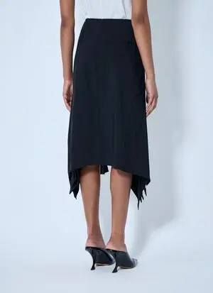 Bottega Veneta Asymmetric Layered Skirt - Black