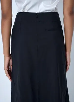 Bottega Veneta Asymmetric Layered Skirt - Black