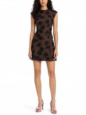 ROTATE BY BIRGER CHRISTENSEN Floral Detail Mini Dress