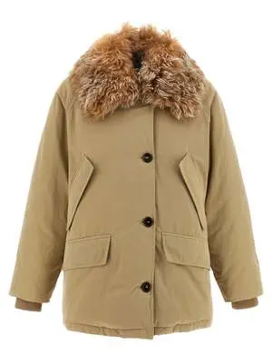 Prada Fur Collar Jacket - Cream