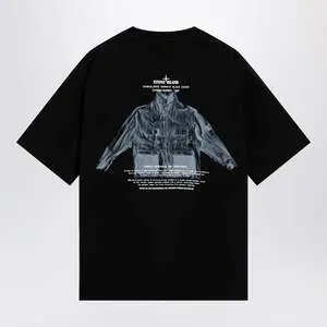 Stone Island Cotton T-shirt With Logo Prints