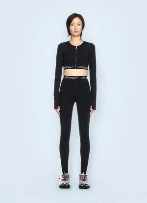 Off-White Logo Band Leggings - Black