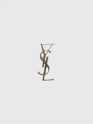Saint Laurent Cassandre Brass Brooch - Gold
