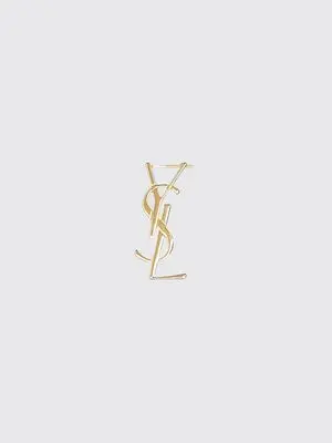 Saint Laurent Cassandre Brass Brooch - Gold