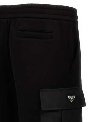 Prada Nylon Insert Cargo Joggers