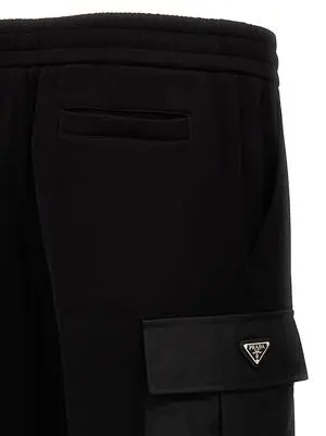Prada Nylon Insert Cargo Joggers