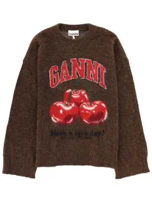 GANNI Wool Jersey - Brown
