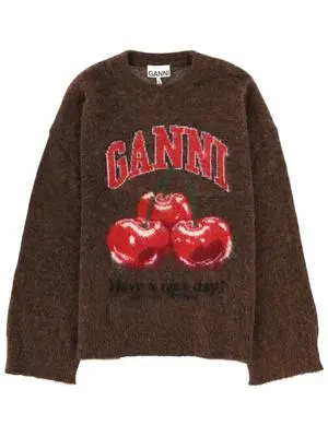 GANNI Wool Jersey - Brown