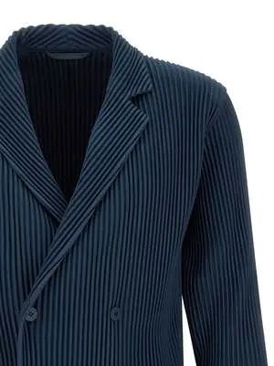 Issey Miyake Tailored Pleats 1' Blazer - Blue