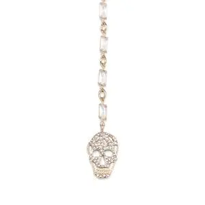 Alexander McQueen Zirconia Embellished Drop Necklace