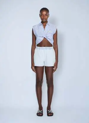 Off-White Striped Sleeveless Shirt