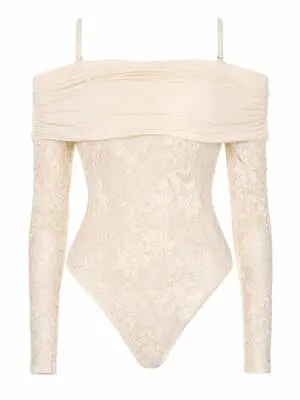 Zimmermann Rebellion Lace Bodysuit - Cream