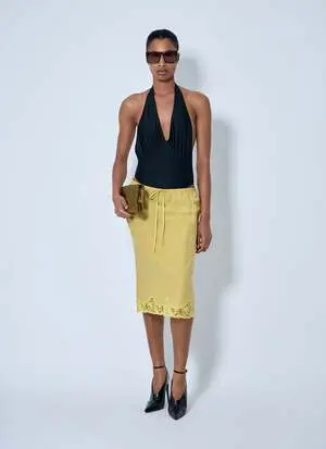 Saint Laurent Laced Half-slip Skirt