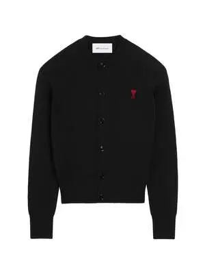 AMI Paris De Coeur Wool Cardigan - Multicolor