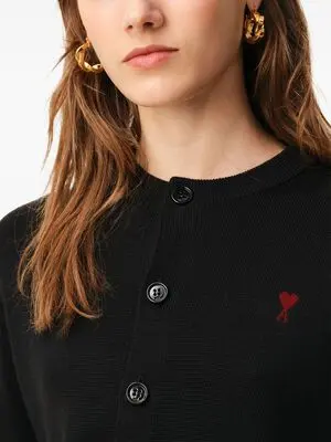 AMI Paris De Coeur Wool Cardigan