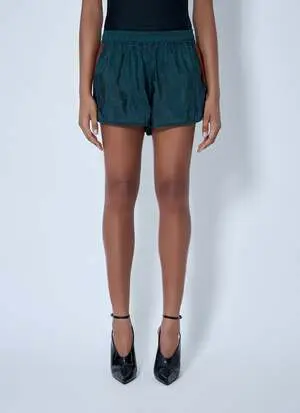 Saint Laurent Elasticated Waist Shorts - Green
