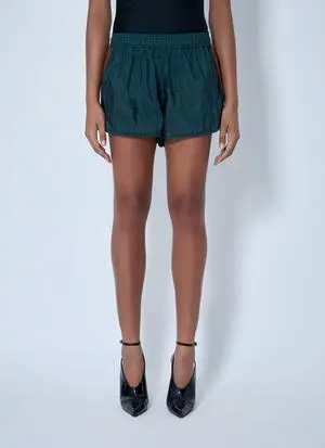 Saint Laurent Elasticated Waist Shorts - Green
