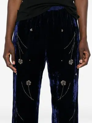 FORTE_FORTE Embroidered Velvet Trousers