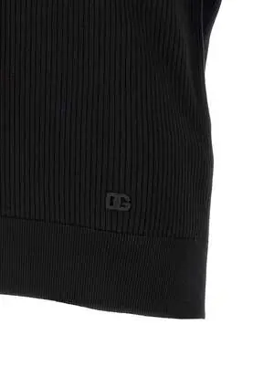 Dolce & Gabbana Micro-ribbed Polo Shirt