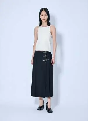 Chloé Virgin Wool Skirt With Buckles