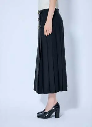 Chloé Virgin Wool Skirt With Buckles