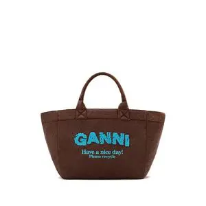 GANNI Ganni Brown Tote Bags Women Brown