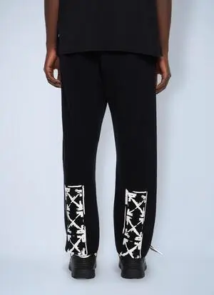 Off-White Ink Arrow Cuffed Track Pants - Black