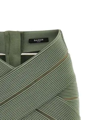 Balmain V-shaped Waist Skirt