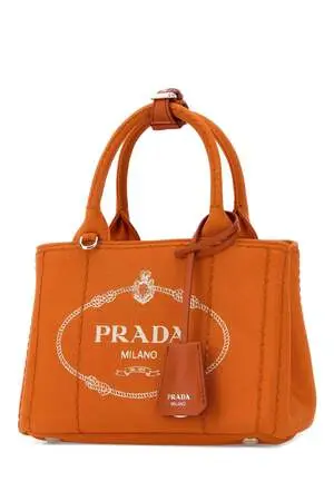 Prada Canvas Mini Jardiniã¨re Handbag - Orange