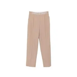 Casablanca Neutrals Trousers Straight Trousers - Cream