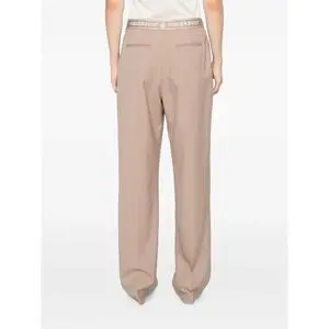 Casablanca Straight Leg Wool Trousers - Cream