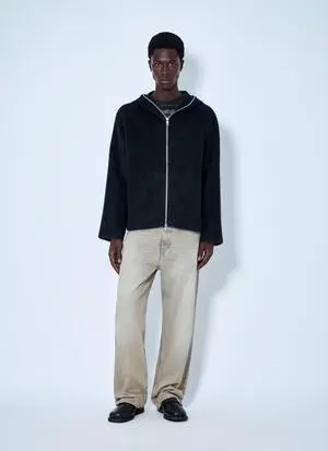 Our Legacy Hairy Zip-up Cardigan - Black